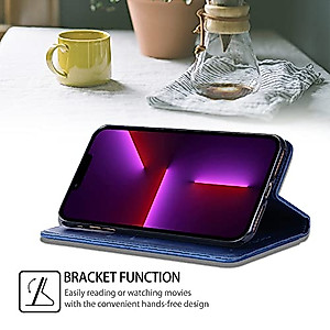 Fansipro Wallet Folio Case for Oppo Reno 6 PRO 5G Snapdragon Edition, Premium PU Leather Slim Fit Cover, 2 Card Slots, Exact Cutouts, Blue