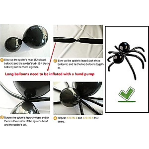 Halloween Balloon Garland Arch kit 165pcs with Halloween Spider Web and Bat,Black Orange Green Purple Balloons Spider Balloons for Halloween Day Party Decorations