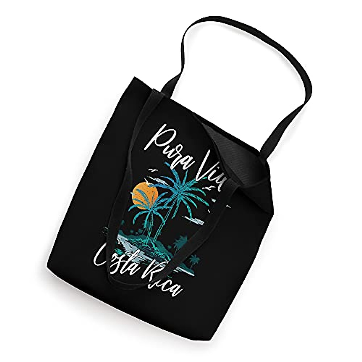 Family Vacation Retro Sunset Costa Rica Pura Vida Beach Tote Bag