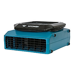 XPOWER XL-730A 1/3 HP, 1150 CFM, 5 Speed Sealed Motor Low Profile Fan, Air Mover, Carpet Dryer with Build-in GFCI Power Outlets for Daisy Chain (ABS)