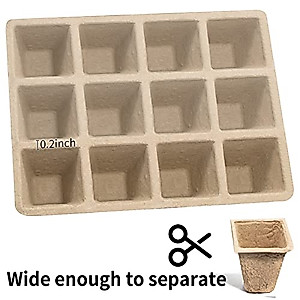 SYITCUN 100 Cells Seed Starter Tray, 10 Pack Seed Starter Kit for Planting Seeds,Biodegradable Peat Pots, Value Germination Kit with 100 Plant Labels, 2 Transplanting Tools, 1 Spray Bottle