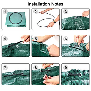 IME Reusable Gardening Lawn Leaf Bag, 272L, Green, 1 Count