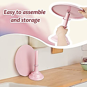3 Pcs Cake Stand Set Pink Cupcake Holder Display Round Dessert Serving Platter for Girl's Party Wedding Birthday Baby Shower Home Decoration 8"/10"/12