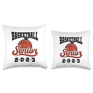 Basketball Senior Night 2023 Gifts Class of 2023 Basketball Senior Graduate Grad Throw Pillow, 18x18, Multicolor