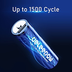 Deleepow Rechargeable AA Batteries USB 3400mWh AA Lithium Rechargeable Batteries 1500 Cycle with USB C Cable 4-Pack
