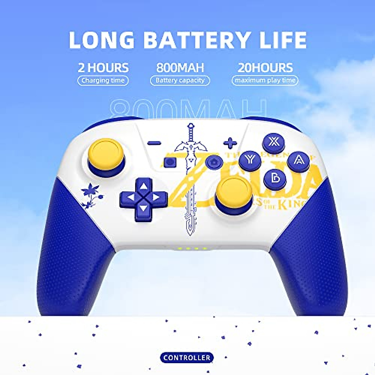 Switch Controllers,Switch Pro Controller Compatible for Switch/Switch Lite/OLED,Gamepad Pro Controllers Wireless Remote Replacement with Joysticks Support Dual Vibration/Motion Control/6-Axis Gyro