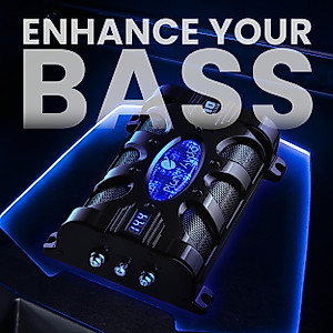 Planet Audio PC10F Car Capacitor - 10 Farad, Energy Storage, Enhance Bass From Stereo, Warning Tones, LED Voltage Meter