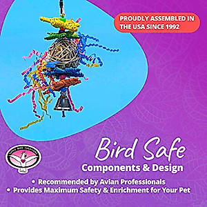 Super Bird Creations SB541 Crinkle Crinkle Little Star Bird Toy, Small Bird Size, 6" x 2"