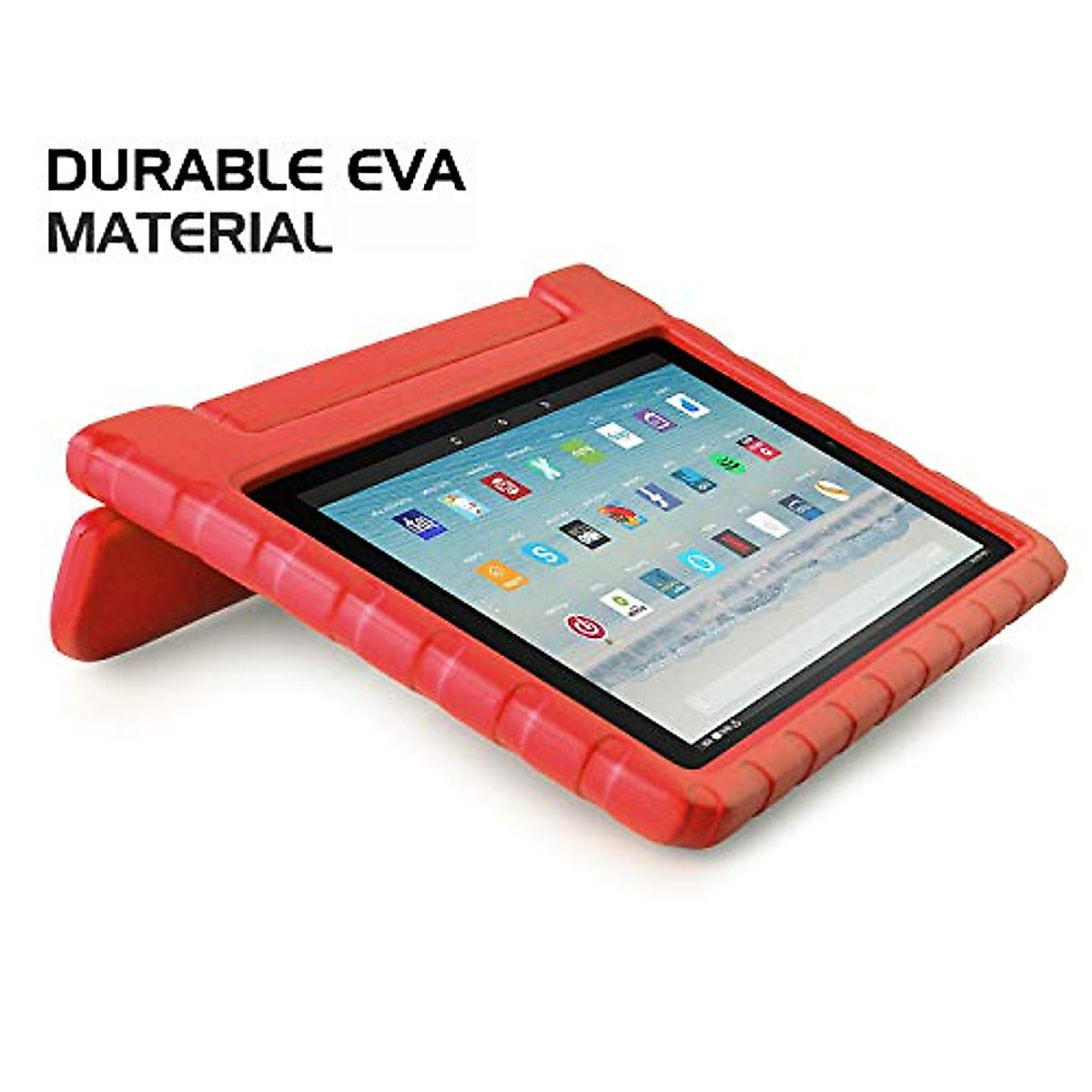 LTROP Fire HD 10 Case 2019 (Previous Model) Shock Proof Fire HD 10 Tablet Case for Kids (7th Generation and 9th Generation, 2017 and 2019) NOT for 2021 Released 11th Generation - Red