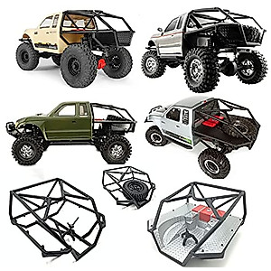 1/10 Scale RC Rock Cralwer Rear Bucket Roll Cage Kits w/o Wheels for Axial SCX10 AX90014 AX90016 AX90022 AX90059 AX80046 4X4 Truck Toy Cars