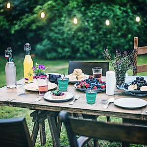 UNICY Pack Citronella Candles Outdoor Indoor, 8.0Oz Natural Soy Wax Off Candles for Caming Home Patio Summer Gift Clear Jar