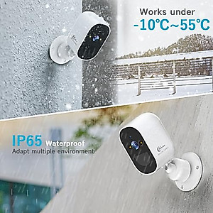 XVIM 4MP Wireless Security Camera Outdoor, 2.5K Battery Powered Home Security Camera with Spotlight Night Vision, 2.4GHz WiFi, Cloud/SD Card Storage, 2-Way Audio, Waterproof, PIR Motion Detection