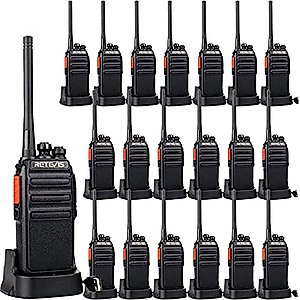 Retevis H-777S Walkie Talkies 2 Way Radios,Two Way Radio Rechargeable Long Range,VOX Hands Free USB Charger Dock Sturdy,Workers Business Company School Hotel Retail(20 Pack)