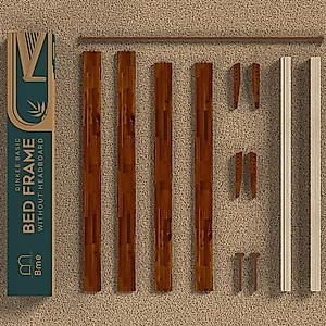 Dinkee Basic Bed Frame Without headboard - Dark Chocolate - Queen