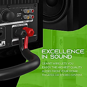 GearIT 14/2 Speaker Wire (100 Feet) 14 Gauge (Copper Clad Aluminum) - Outdoor Direct Burial in Ground/in Wall / CL3 CL2 Rated / 2 Conductors - CCA, Black 100ft