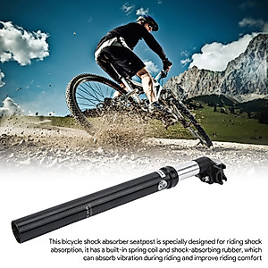 Tissting 335mm/13.2 in Bike Shock Absorber Seatpost Adjustable Resilience Aluminum Alloy Hydraulic Shock Absorbers for Bicycle Suspension Seatpost for Mountain Bike Agent Bike Road Bike