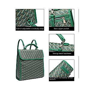 SELF FIND Backpack Purse for Women Fashion Designer Travel Backpack Vegan Leather Shoulder Bags for College Work Gift(Green)