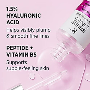 IT Cosmetics Bye Bye Lines 1.5% Hyaluronic Acid Serum - Visibly Plumps Skin & Smooths Fine Lines In 2 Weeks - With Peptide + Vitamin B5 - For All Skin Types - Vegan Formula - 1 fl oz