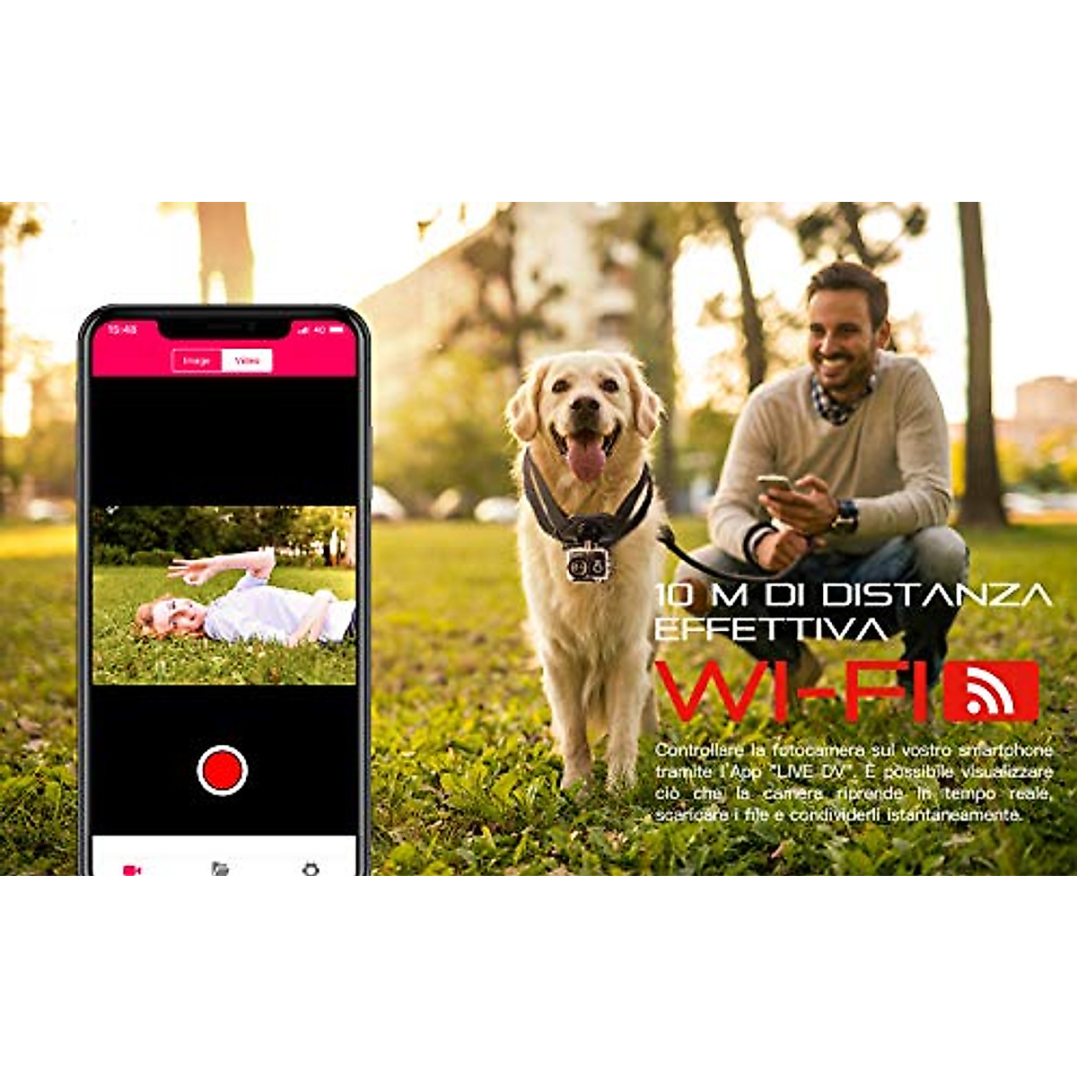 COOAU 4K 20MP WiFi Action Camera External Microphone Remote Control Underwater 40M Waterproof Sport Camera Time Lapse with 2X1200mAh Batteries and 20 Accessories