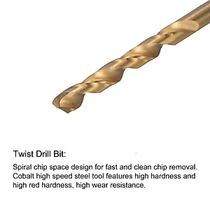uxcell M5 x 0.8 Spiral Point Thread Tap and 4.2mm Twist Drill Bit Set, Metric Titanium Plated 6542 High Speed Steel Machine Screw Thread Tap Threading Tool