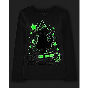 The Children's Place,Long Sleeve Halloween Graphic T-Shirt,Medium (7/8)