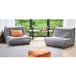 Main + Mesa LoBoh One Seater Modular Sofa/Accent Chair; Premium Foam-Filled, 70's Bean Bag Chair Alternative