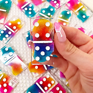 Domino Molds for Resin Casting, Funstorm Upgraded Resin Molds, Glossy & Durable, 28 Cavities Sturdy Silicone Molds for Pendant, Keychain, Jewelry Making