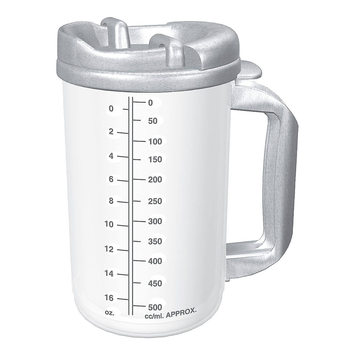 Drinking Mug, 20 oz. Clear Cup/Granite Lid Plastic Reusable, TM-20 - Sold by: Pack of One