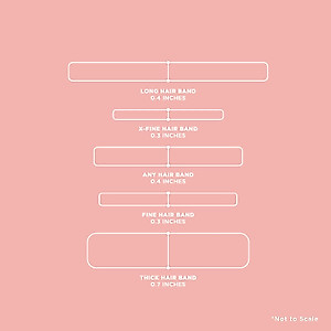 Gimme Beauty - Long & Curly Fit Hair Ties - Neutral - Damage Free Hair Ties - Seamless Microfiber Elastics - Long & Curly Hair Accessories - No Snagging, Dents, or Breakage (6 Count)