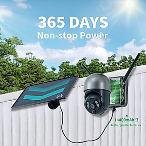 4G Cellular Security Camera Wireless Outdoor Solar Powered with SIM Card, No WiFi Needed, Motion Detection, 2K HD Color Night Vision, Waterproof, 2-Way Audio, Phone Alert, SD Card and Cloud Storage