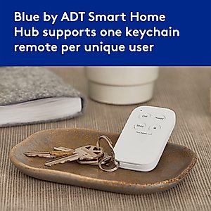 Blue by ADT Keychain Remote - Two Built-in Panic Buttons - Arm and Disarm System Remotely