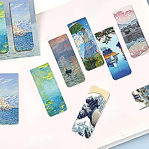 Phineon 8 Pcs Magnetic Bookmark Magnet Book Marker Antiquity Bookmarks Clip for Teachers, Students, Book Lovers, Bookworms, Kids, Boys, Girls (Flower)