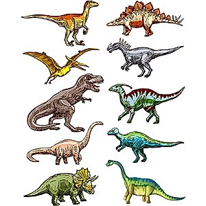 40 Pieces Dinosaur Cutouts Dinosaur Classroom Decorations Dinosaur Wall Decals Bulletin Board Set for Kids Birthday Present, Dinosaur Party School Playroom