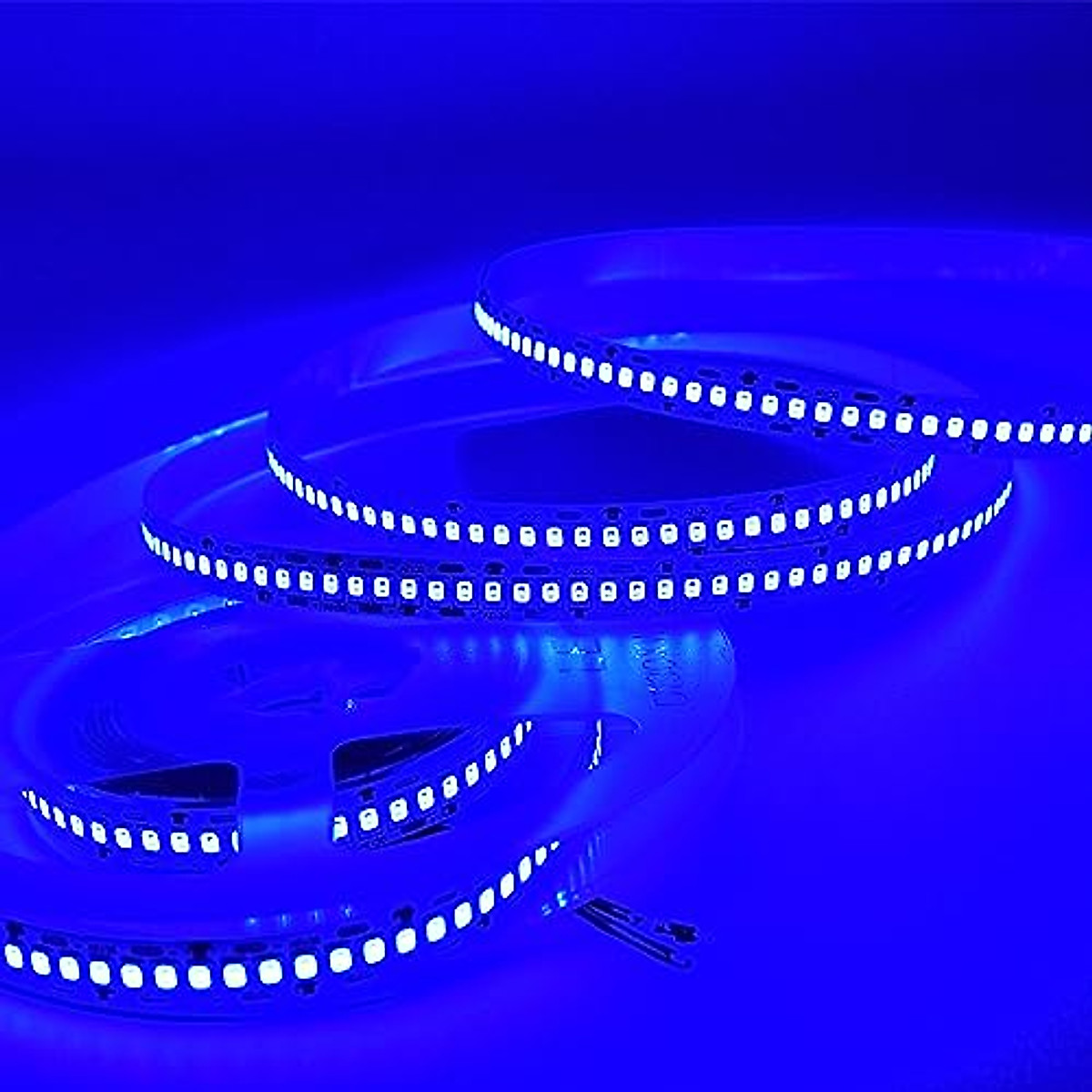 SUYOOULIN LED Strip Lights, SMD 2835 LED Strip, DC12V 1200LEDs 16.4Ft 26000LM High Density LED Light Strips Non-Waterproof, 3 Times Brightness Than SMD3528 LED Strip, Blue