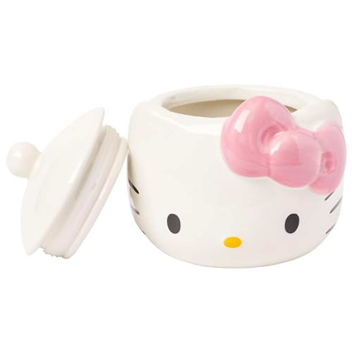 Silver Buffalo Sanrio Hello Kitty 3D Sculpted Ceramic Cookie Snack Candy Jar (X-Small)