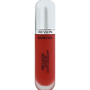 REVLON Ultra HD Matte Lipcolor, Velvety Lightweight Matte Liquid Lipstick in Nude/Brown, Kisses (655), 0.2 oz