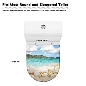 ZUXONGSY Sea Shells Toilet Lid Cover for Bathroom Waterproof Scratch-resistant Toilet Seat Cover Toilet Protection Dust Cover Accessories for Home Hotel Bathroom