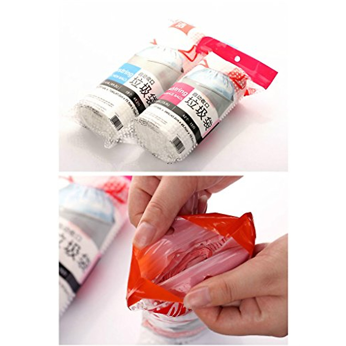 Wuyue Hua 13GAL Drawstring Bin Liner Refuse Sacks Waste Garbage Rubbish Bags White 49.2L 61X71.1CM 18counts