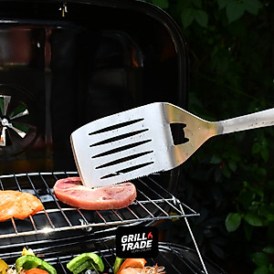 Grill Tools Set - BBQ Grill Utensils - Barbecue Grill Accessories with Tongs, Spatula, Fork, Brush - High-Grade Stainless Grilling Tool Kit - Dad Grill Set Gifts for Men - Dishwasher Safe