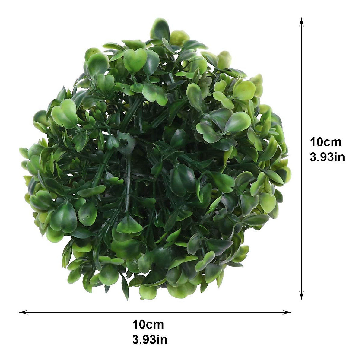 ARTIBETTER 6pcs 10cm Artificial Boxwood Ball Topiary Plants Round for Home Wedding Party Decor Garden Front Patio Planter Deck Backyard Indoor Outdoor Decor Green