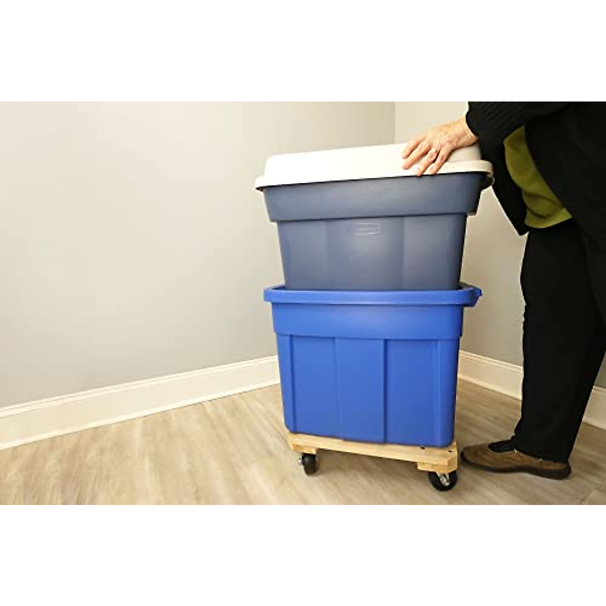 Shepherd Hardware 9854 Solid Wood Plant Dolly, 12-Inch x 18-Inch, 360-lb Load Capacity