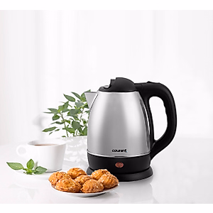 Courant Cordless 1.2L Electric Kettle Stainless Steel, Great for tea coffee and all your hot water needs