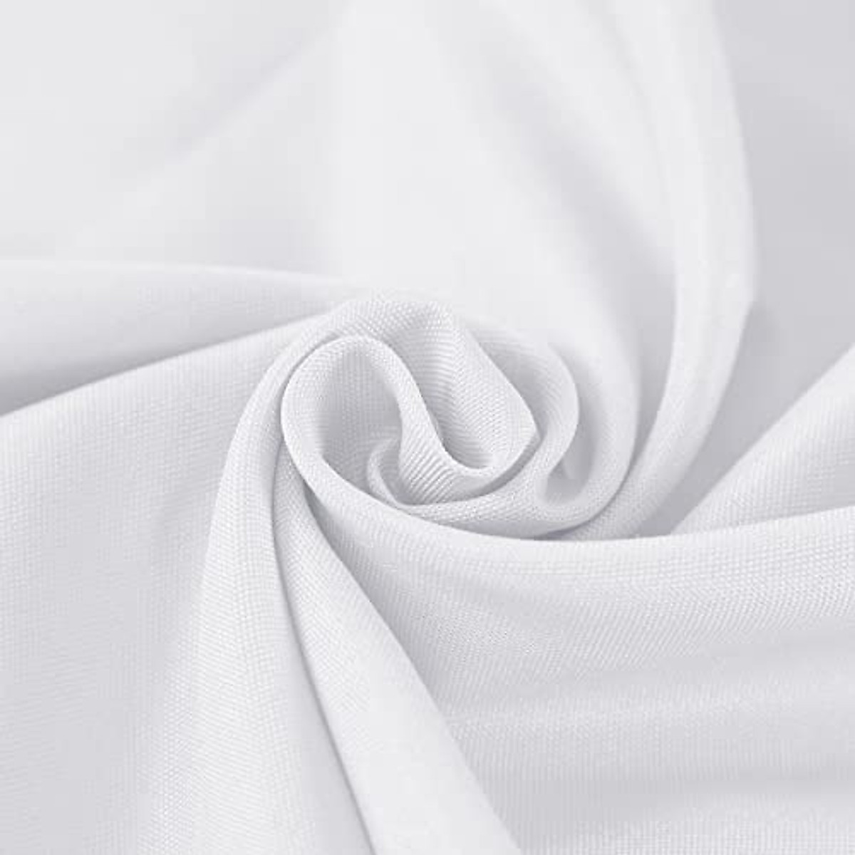 Fokitut 2 Pack Waterproof Rectangle Tablecloth, 90x132 Inch,Stain Resistant and Wrinkle Polyester Table Cloth, Fabric Table Cover for Kitchen Dining, Wedding, Party, Holiday Dinner-White