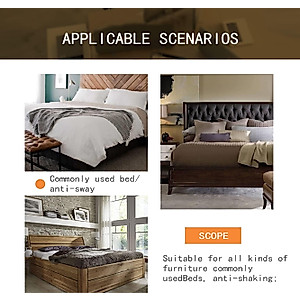 ZHUOMINGJIA 5 Inch 4 Set Bed Rail Brackets with 32Pcs Screws ,Rugged and Easy to Install Galvanized Steel Bed Rail Brackets Fasteners,Bed Frame Hardware for Wood Bed Frame Headboards Footboards (4)