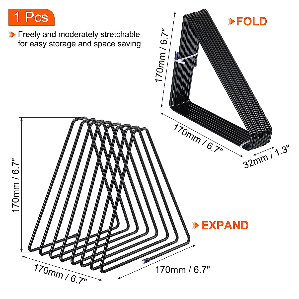 PATIKIL Triangle Desktop File Holder Rack Metal Vinyl Record Stand Holder Office File Organizer Triangle Bookshelf Decor for Desk Home Office Decor Black