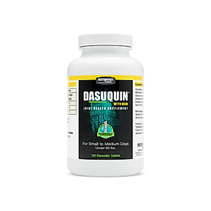 Nutramax Dasuquin with MSM Joint Health Supplement for Small to Medium Dogs - With Glucosamine, MSM, Chondroitin, ASU, Boswellia Serrata Extract, and Green Tea Extract, 150 Chewable Tablets