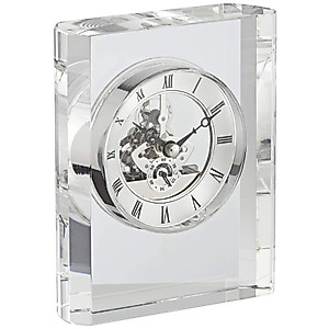 Dahlia Studios Aimee 6" High Rectangular Crystal Table Clock