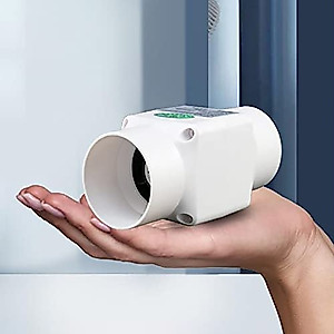 MOLAB Inline Duct Fan, Bathroom Exhaust Fan, 2 Inch Inline Duct Fan with Power Supply, Powerful Exhaust Fan Kitchen 12V 6W Mini Blower for Bathroom Office Hall Hydroponic Kitchen(Color:1)