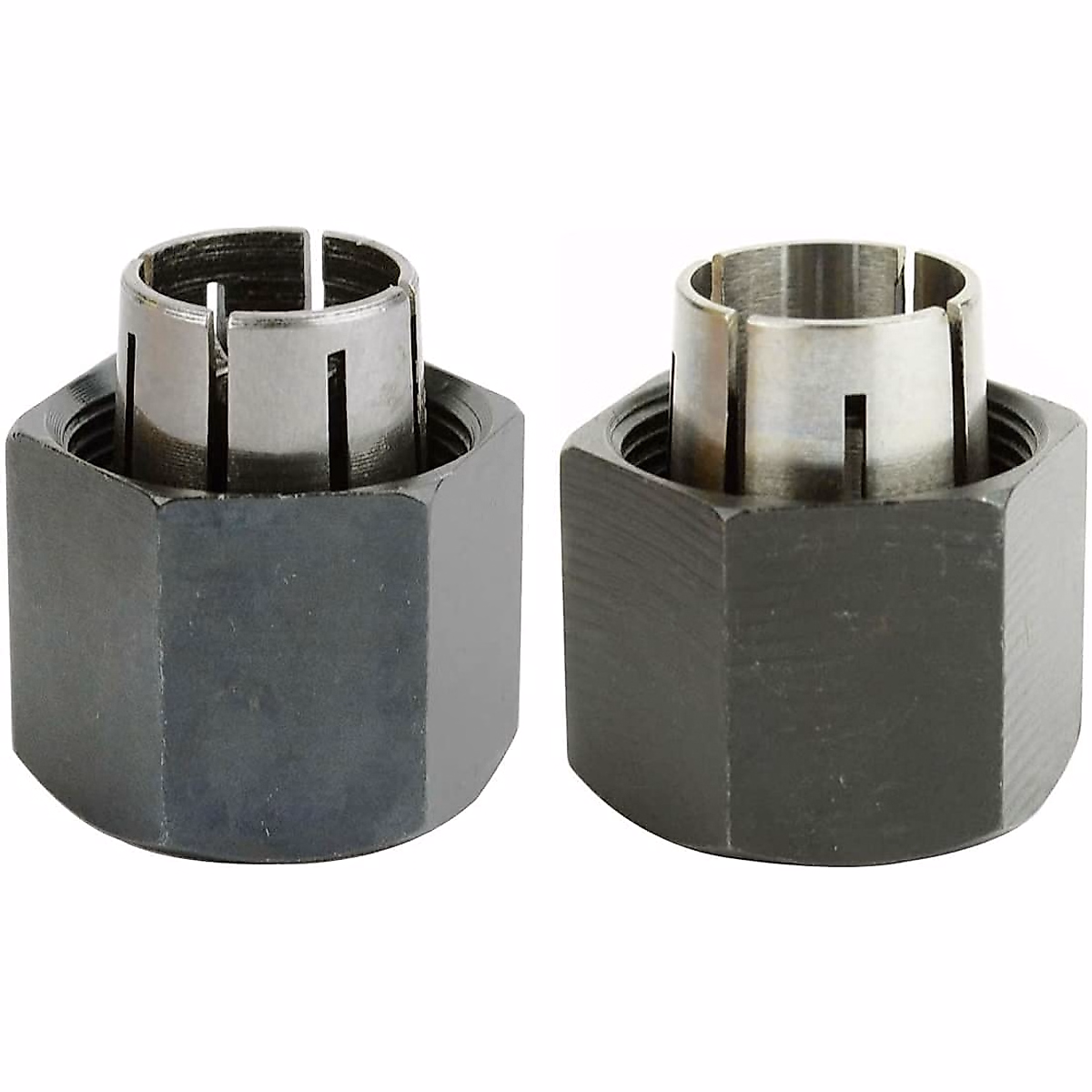 Thaekuns 2 piece Router Collet Kit 1/4" and 1/2" fits for Dewalt 326286-04, 326286-03, Bosch 2610906283, 2610906284, Hitachi 323-293, 323-421,Big Horn 19691,19693&RC025DW,RC050DW