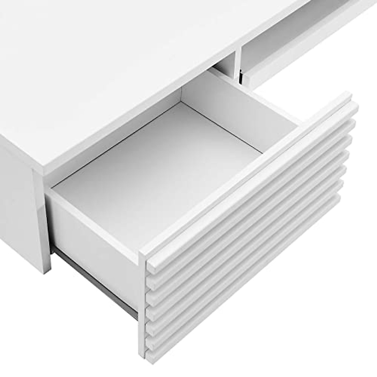 Modway Render 60" Mid-Century Modern Wall-Mount Office Desk in White